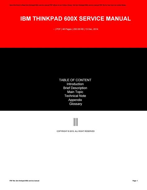 Ibm Thinkpad X Service Manual By N Issuu