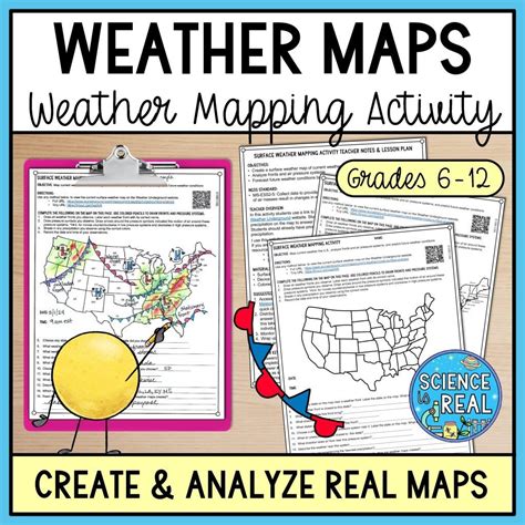 Weather Map Activity Weather Fronts Pressure And Precipitation Science Is Real Education