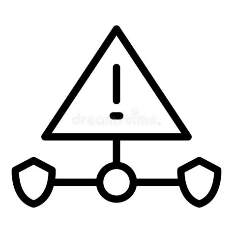 Network Alert Icon Outline Vector Secure Password Stock Vector
