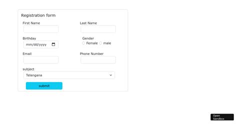 Bootstrap Select Country Examples CodeSandbox