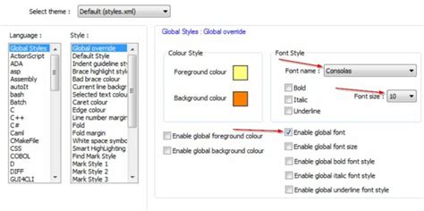 how to increase or decrease the font size in notepad