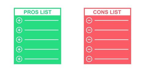 Modelo Com Lista De Prós E Contras Fundo De Vetor De Lista Positiva E