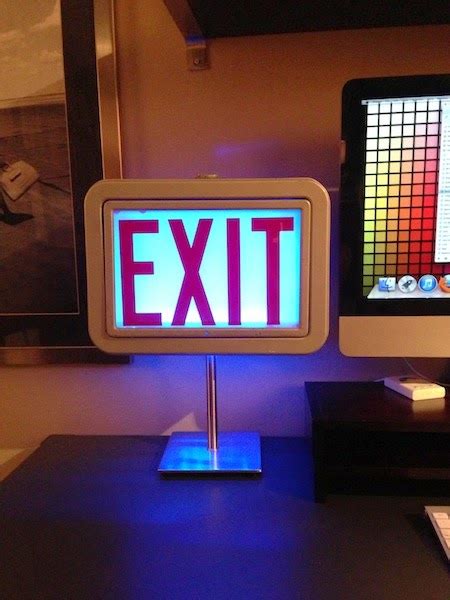 Antique Exit Sign Lamp IKEA Hackers IKEA Hackers