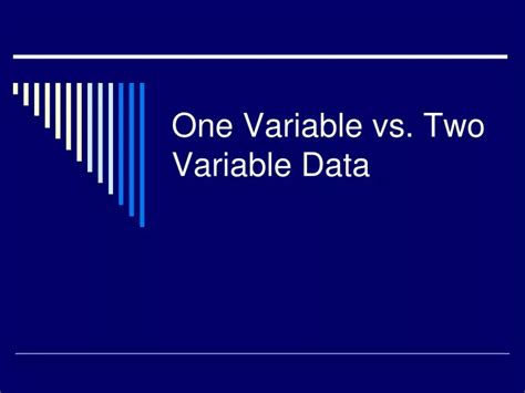 Ppt One Variable Vs Two Variable Data Analysis Powerpoint Presentation Id9378030