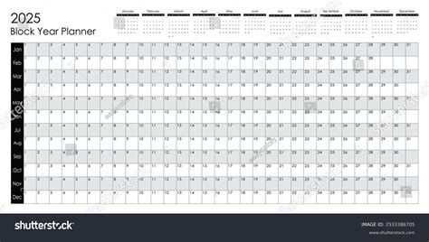 2025年区块年规划师。矢量图设计。 库存矢量图（免版税）2533386705 Shutterstock