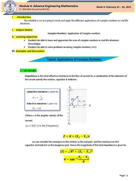 module 4 ece 1 pdf electrical impedance electrical network