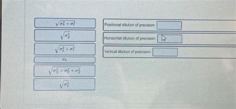 Solved Positional Dilution Of Precision Horizontal Dilution