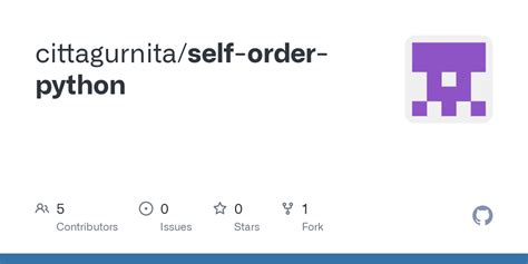 Github Cittagurnitaself Order Python