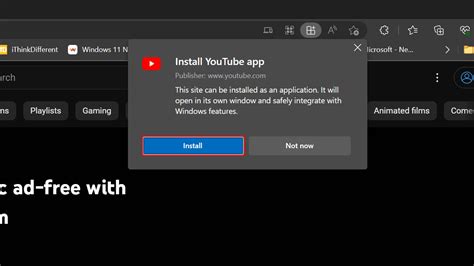 How To Install Youtube Web App In Windows 11 And Windows 10