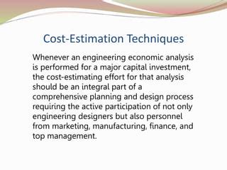 Cost Estimation Techniques Unit Pptx Business Accounting Finance Business