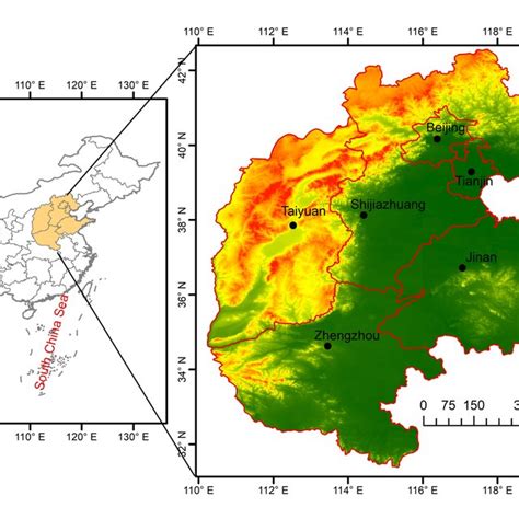 Dem Map Of The Studied Area With Data Acquisition Sites Solid Black Download Scientific