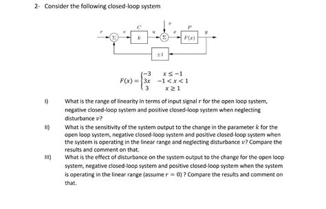 Solved 2 Consider The Following Closed Loop System
