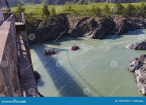 Katun River Rafting In Altai Mointain Stock Image Image Of Background