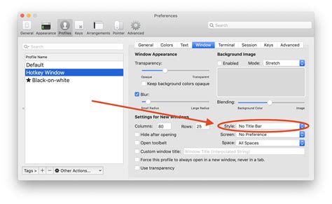 Macos How Can One Save Iterm2 Hotkey Window Settings Sizedimensions