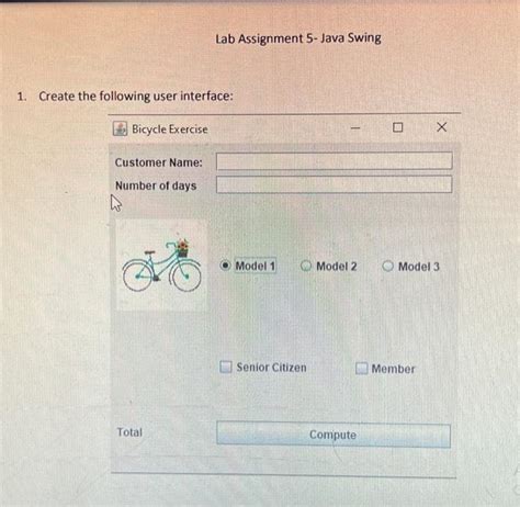 Solved Lab Assignment 5 Java Swing 1 Create The Following