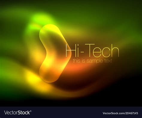 Blurred Arrows In Dark Space Neon Pointers Glass Vector Image