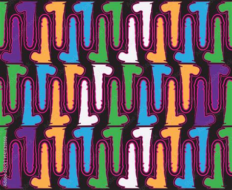 Vecteur Stock Sex Toys Background Fetish Icons Pattern Multicolor Adobe Stock