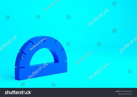 Blue Protractor Grid Measuring Degrees Icon Stock Illustration Shutterstock