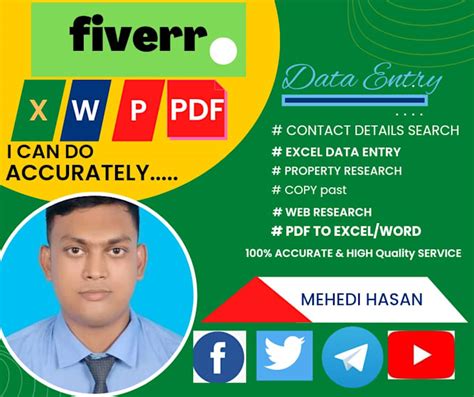 Do Data Entry Excel Web Research Data Mining By Badhon83 Fiverr