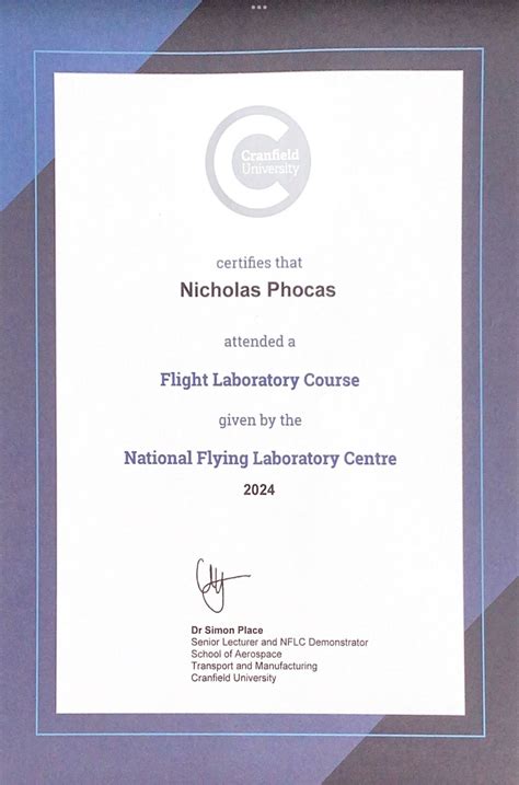 Canfield Flight Test Nicholas Phocas