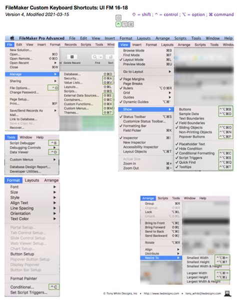 filemaker custom keyboard shortcuts infog and install script sample files and code the
