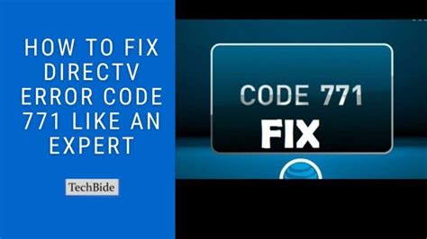 How To Fix Directv Error Code 771 Like An Expert In 2021 Error Code Coding Directv