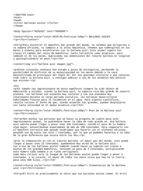 Doctype Html Pdf Mamíferos