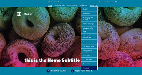 New Feature Scrolling Sub Pages In Main Menu Red Multisite University Of Illinois Chicago