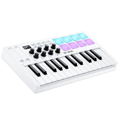 Mua M WAVE 25 Key USB MIDI Keyboard Controller With 8 Backlit Drum Pads Bluetooth Semi Weighted