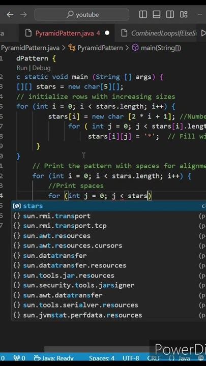 Creating A Pyramid Pattern Using A Jagged Array In Javajava