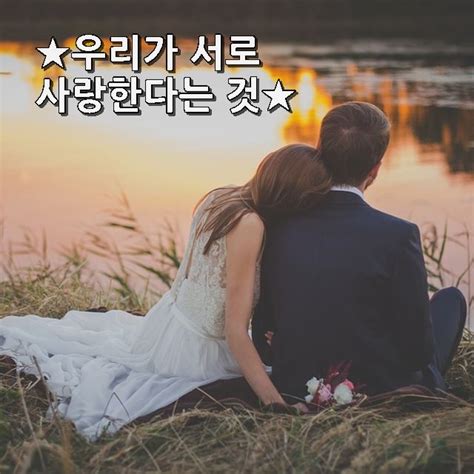우리가 서로 사랑한다는 것 아침이면 태양을 볼수 있고 저녁이면 별을 볼수 있는 나는 행복합니다 잠이 들면 다음날 아침