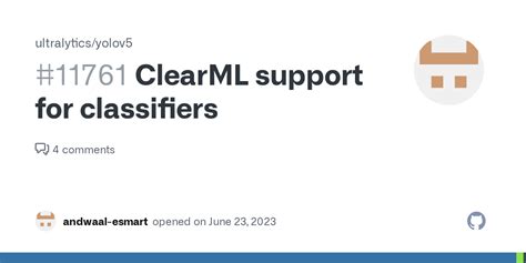 Clearml Support For Classifiers · Issue 11761 · Ultralyticsyolov5 · Github