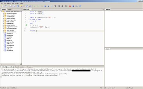 Stack Window Shows No Output When Debugging Redis Lua Scripts With ZeroBrane Stack Overflow