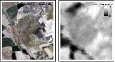 Left Landsat RGB Composite Right Landsat Temperature Download Scientific Diagram