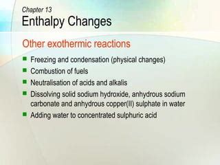 C13 Enthalpy Change PPT Free Download
