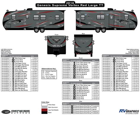 Shop By Manufacturer Genesis Supreme Vortex 2018 Vortex Red Lg Travel Trailer