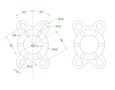 50例cad练习参考图分享给大家，记得收藏哟！ 哔哩哔哩