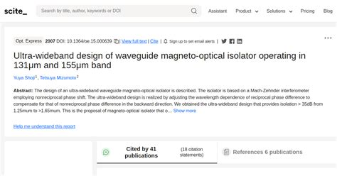 Ultra Wideband Design Of Waveguide Magneto Optical Isolator Operating In 131μm And 155μm Band