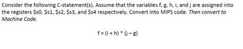 Solved Consider The Following C Statement S Assume That Chegg
