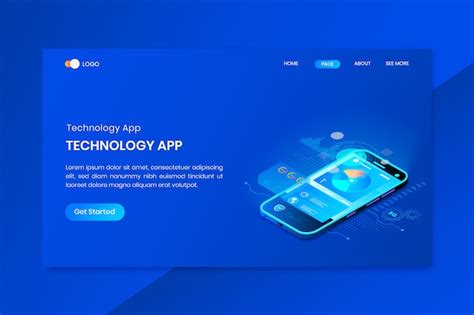 Premium Vector App Isometric Concept Landing Page