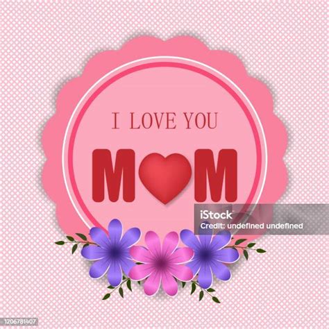 꽃 글자 프레임 선형 배경 행복 어머니의 날 레이아웃 디자인 엄마 사랑해요 벡터 그림입니다 전단지 엽서 초대장 배너 기호 인사말 귀여운 여성 디자인 0명에 대한 스톡 벡터