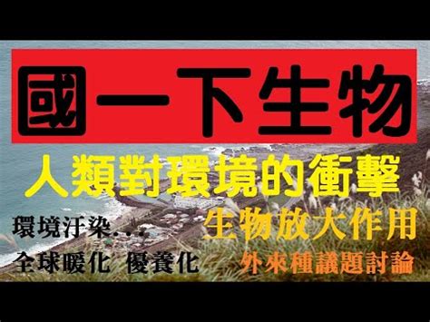 國一下生物 5 1 人類對環境的衝擊 生物放大作用 環境的各式污染 108課綱 YouTube
