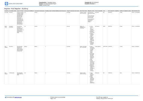 Issue Log Excel Template