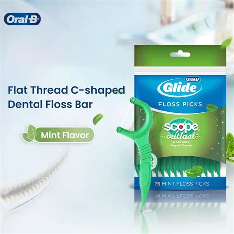 Oral B Mint C Shaped Floss Pick 75pcs Shopee Malaysia