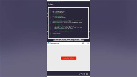 Python Animated Button Customtkinter Pawansrikanth2005 Pawansrikanth Pythoncode