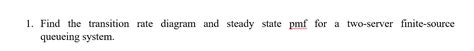 Solved Find The Transition Rate Diagram And Steady State Pmf