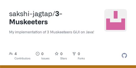 GitHub Sakshi Jagtap 3 Muskeeters My Implementation Of 3 Muskeeteers