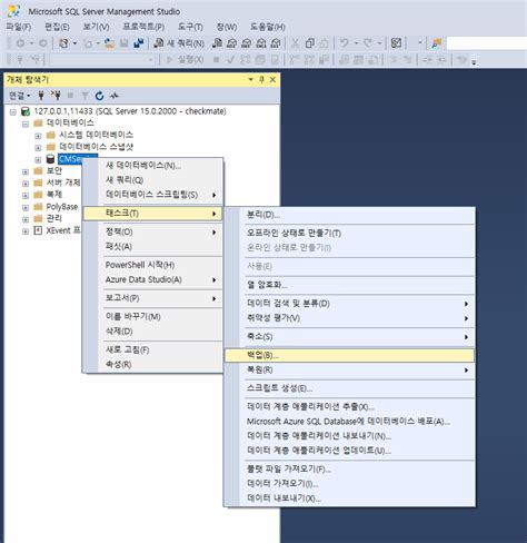 Db And Server 백업 및 복원