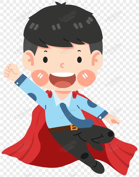 케이프에 슈퍼 비즈니스 맨 Png 일러스트 무료 다운로드 Lovepik