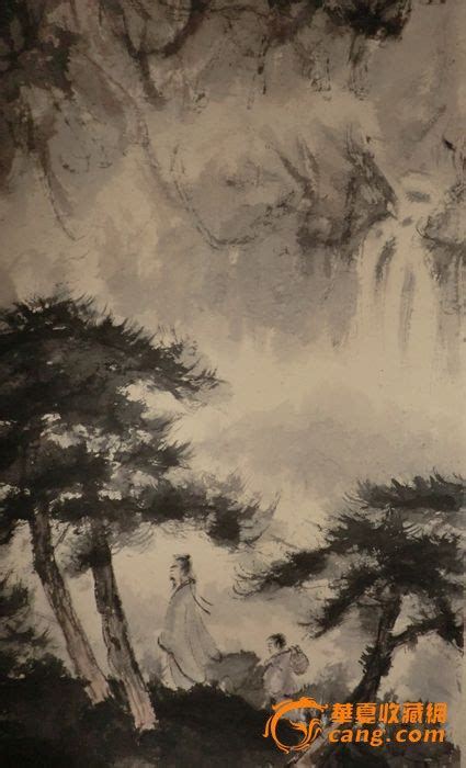 傅抱石山水画册傅抱石山水册页第9页大山谷图库